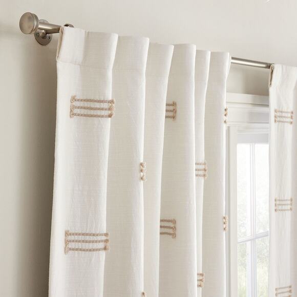 Pottery Barn | Accents | Set Of 2 Pottery Barn Embroidered Tuft Window ...